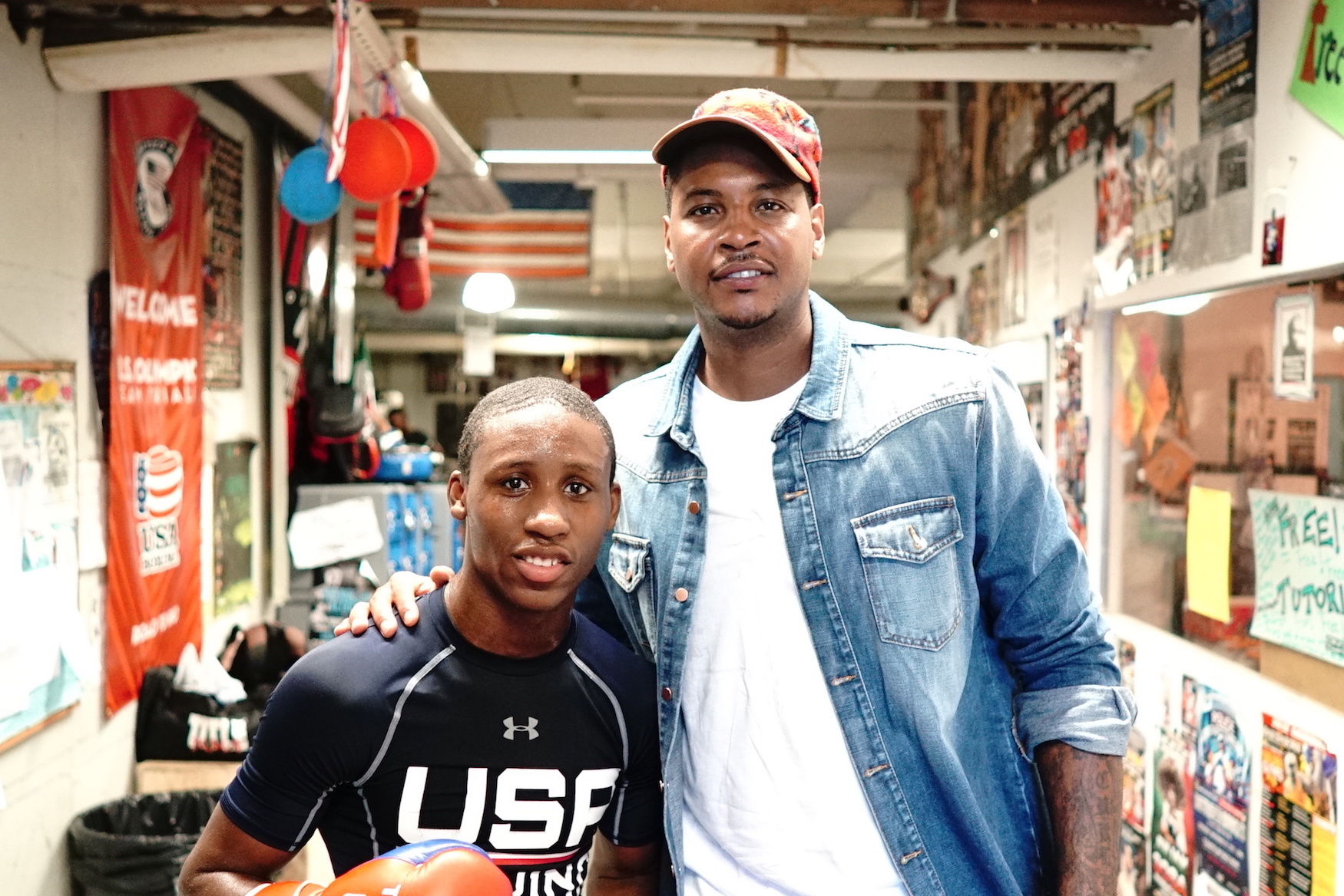 Carmelo Anthony Visits Brooklyn's Boxing Mecca: Stay Melo