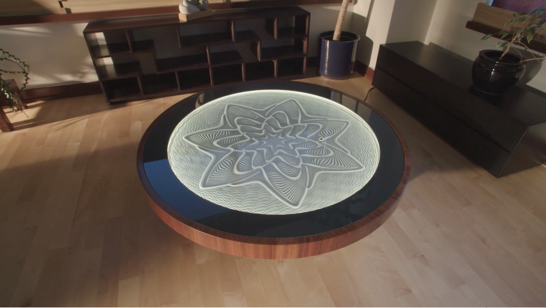 This Zen Coffee Table Creates Gorgeous Patterns Using Magnets and Sand