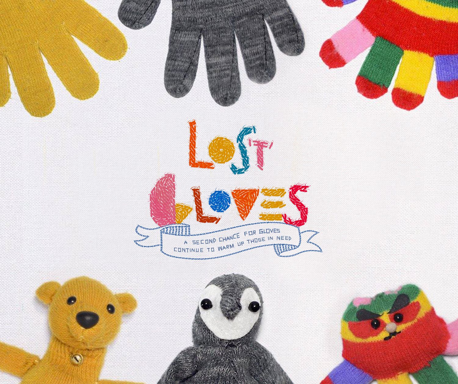 Orphaned Gloves Become Adorable, Socially-Conscious Art