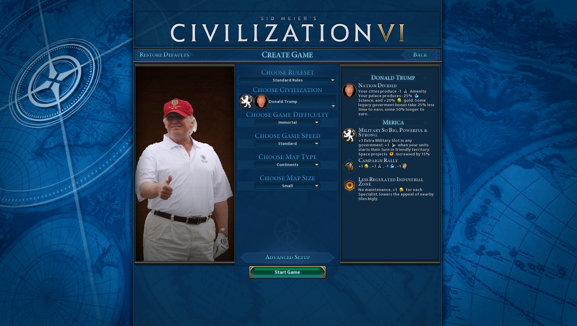 This 'Civ VI' Mod is Translating Trump's Real-Life Policies into the Game
