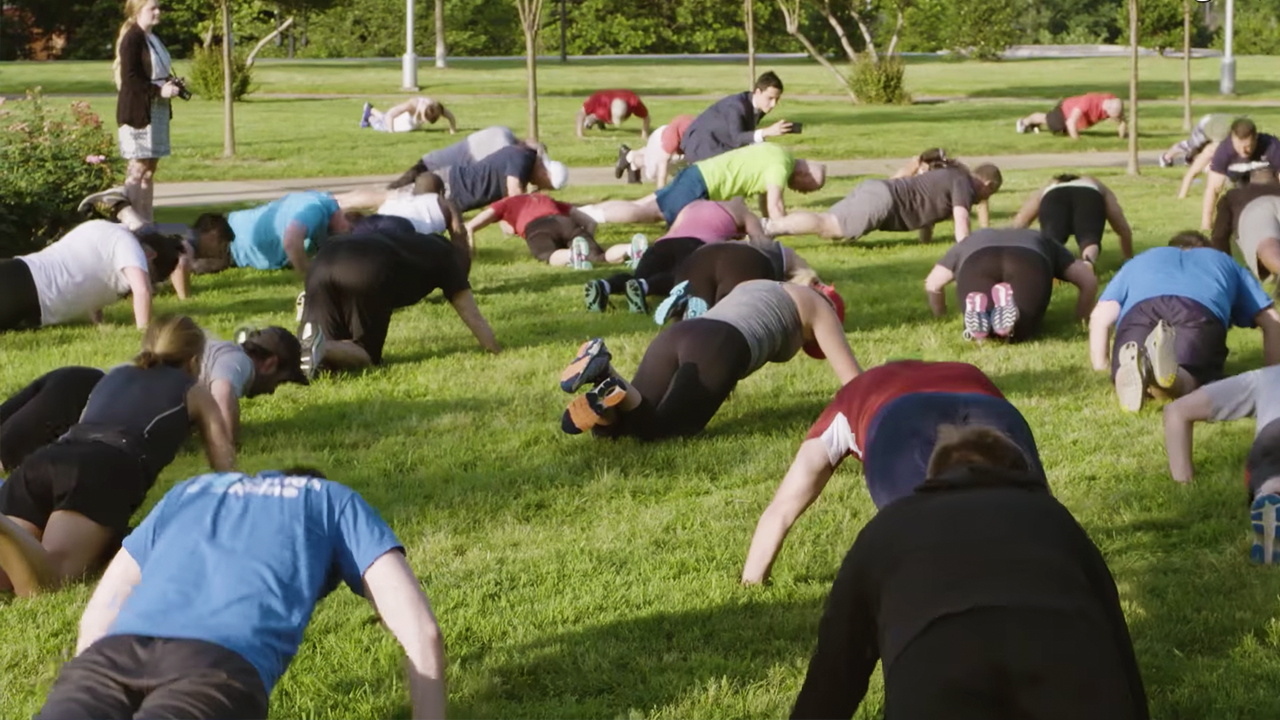 This is what a morning MMA-style workout with Congress looks like