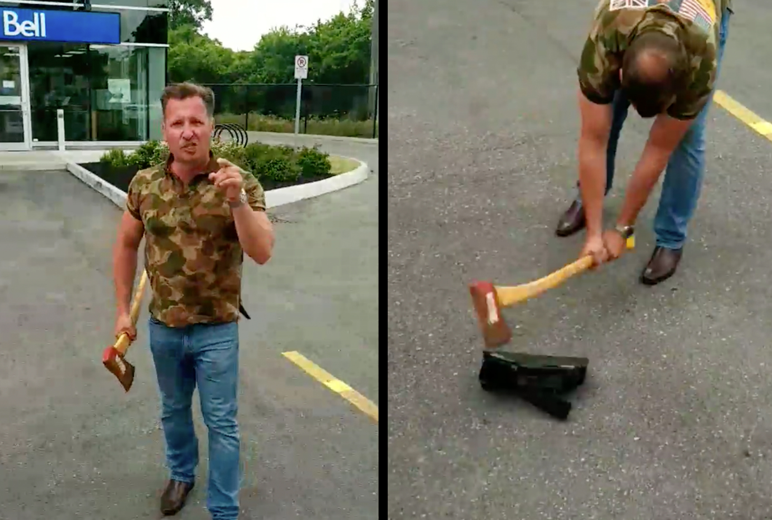 Watch This Guy Smash a Modem With an Axe In Front of His ISP Over Poor ...