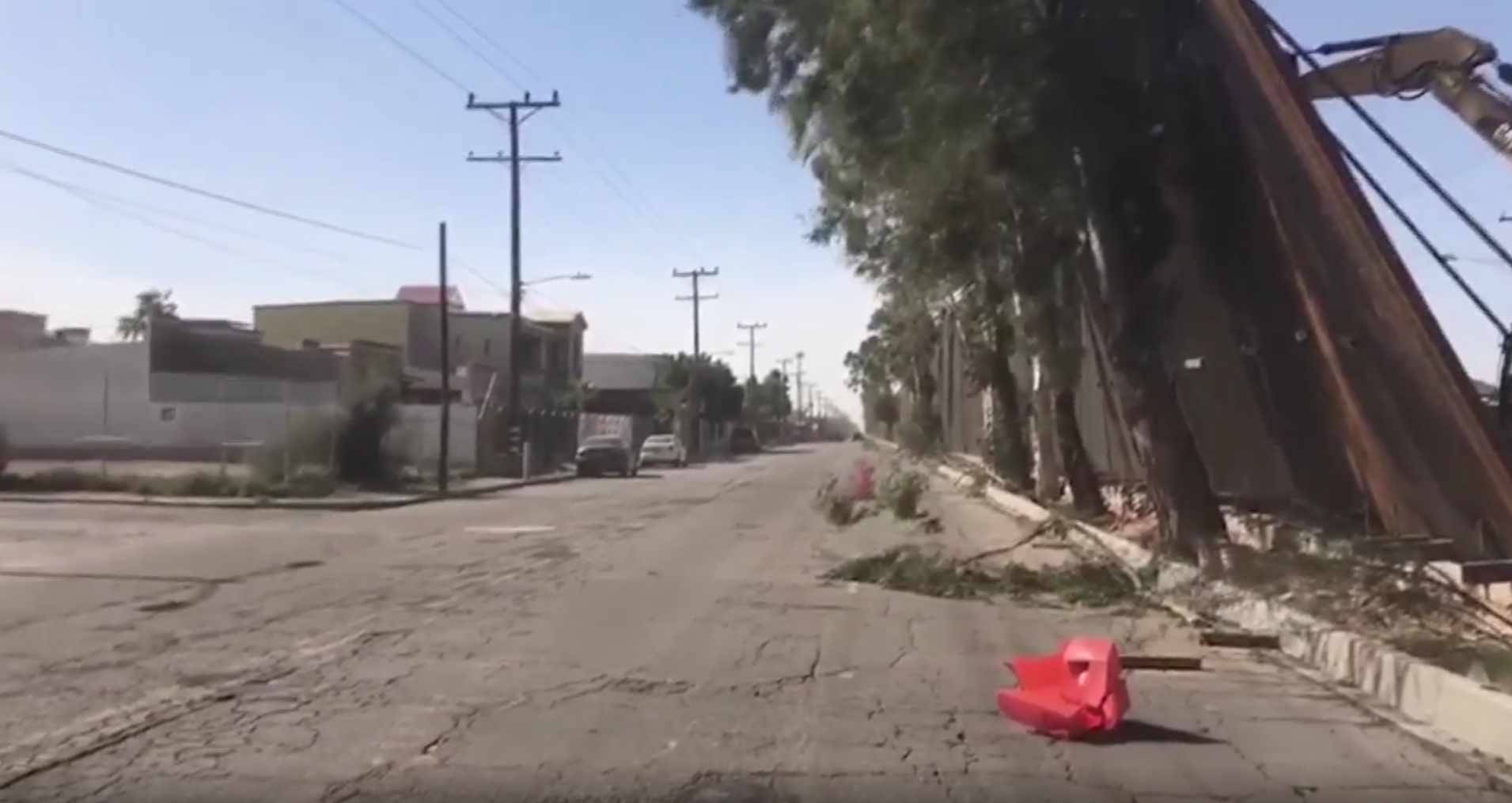 Watch Trump's Big, Beautiful New Border Wall Blow Down in a Breeze