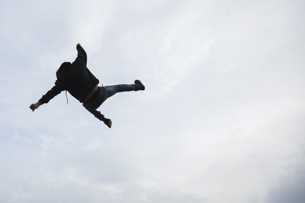 Gente volando en el Vive Latino
