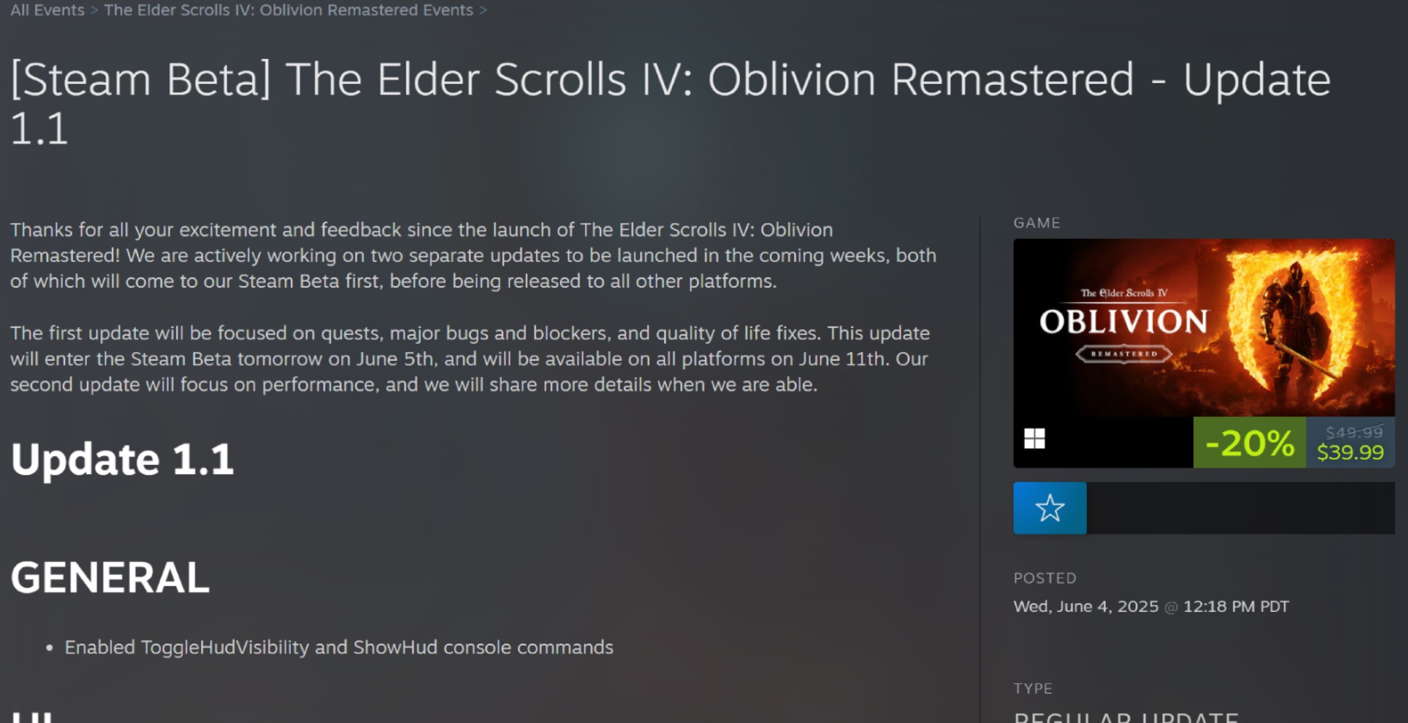 The First 'Elder Scrolls IV: Oblivion Remastered' Patch Doesn't Fix Performance Issues, and ...