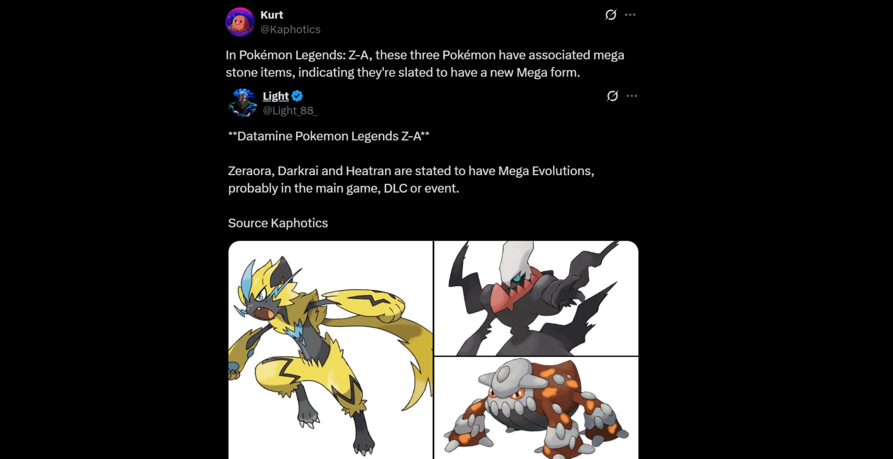 Pokémon Legends Z-A Leak Reveals New Secret Legendary Mega Evolutions